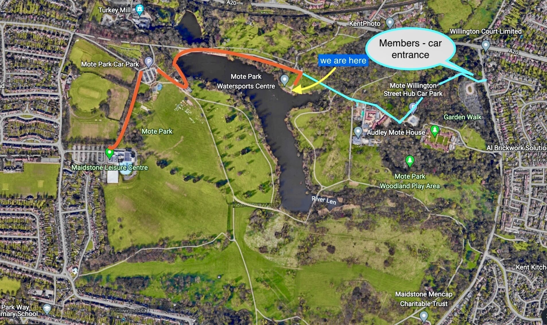 How to Find us - Mote Park Watersports Centre - Mote Park Watersports ...